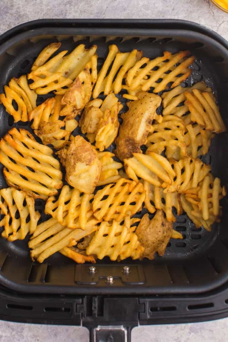 Waffle Fries in the Air Fryer - Everyday Family Cooking