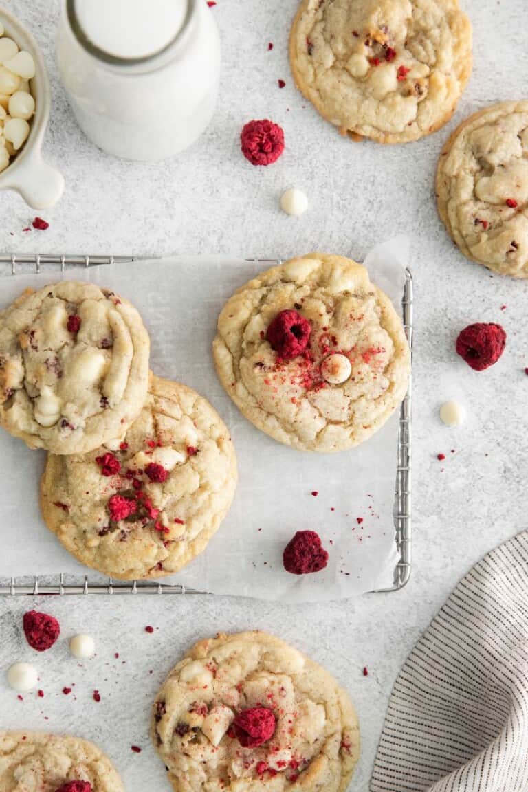 Soft and Chewy White Chocolate Raspberry Cookies