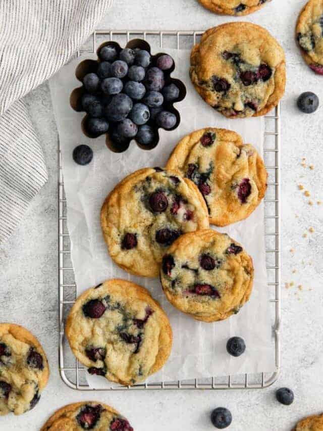 Easy Lemon Blueberry Cookies Recipe! - Everyday Family Cooking