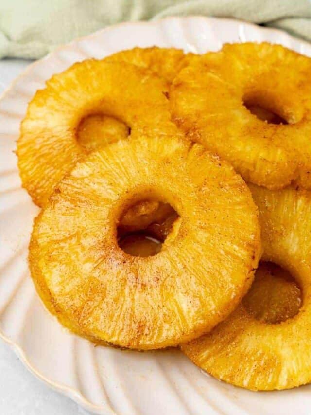 Air Fryer Pineapple - easy sweet treat recipe - Everyday Family Cooking