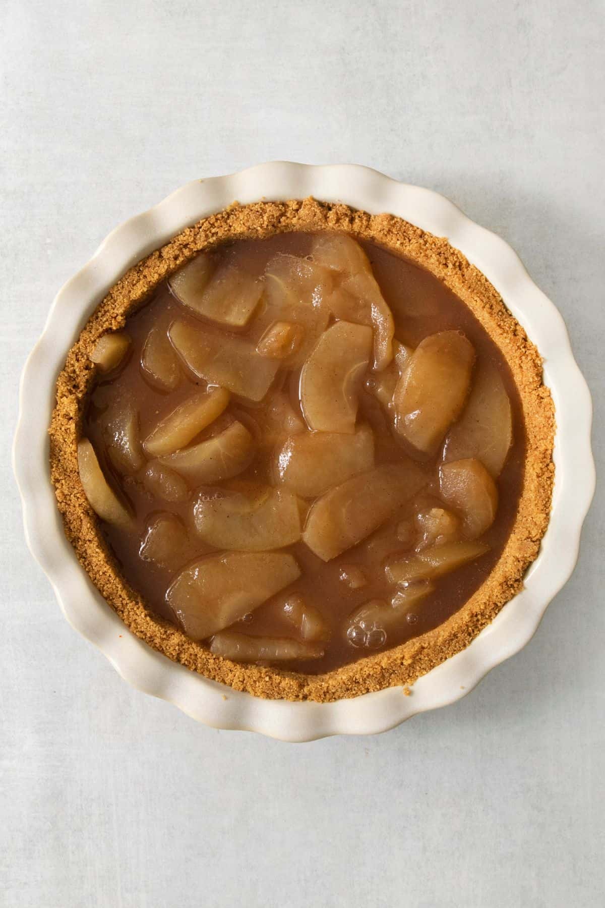 No Bake Apple Pie With Graham Cracker Crust