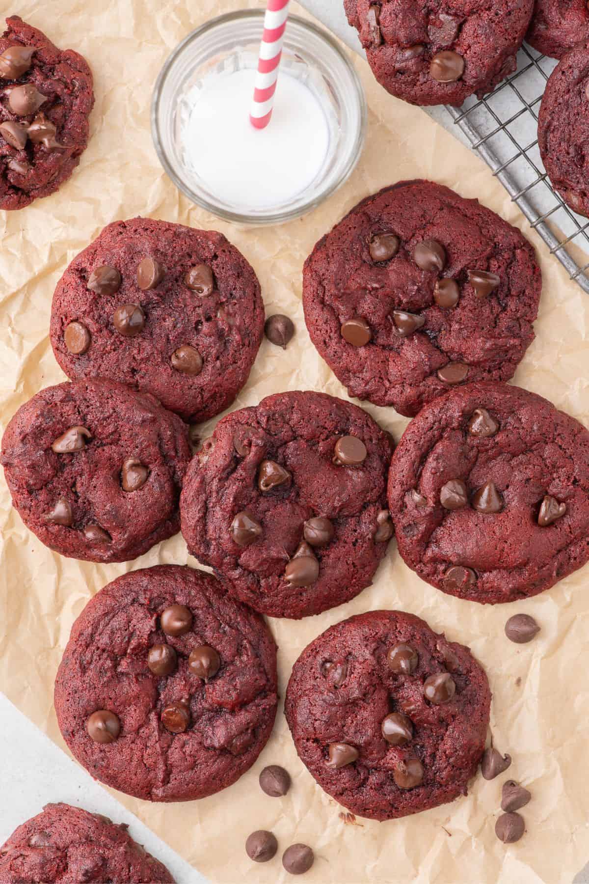 Red Velvet Cookies | Everyday Family Cooking