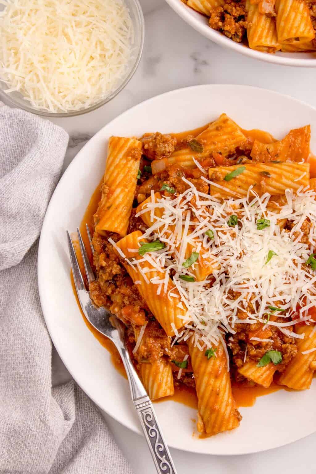Easy Rigatoni Bolognese | Everyday Family Cooking