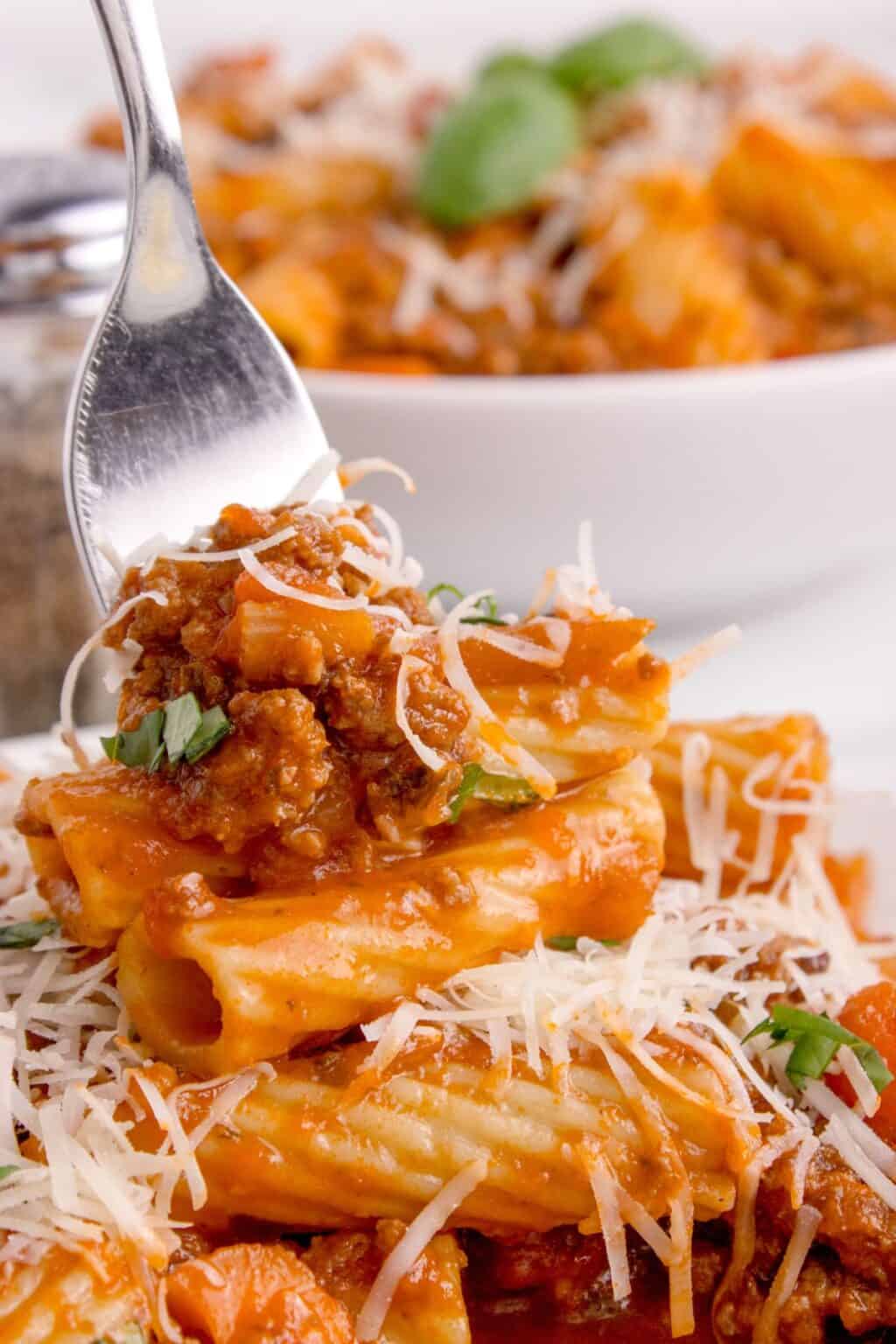Easy Rigatoni Bolognese | Everyday Family Cooking