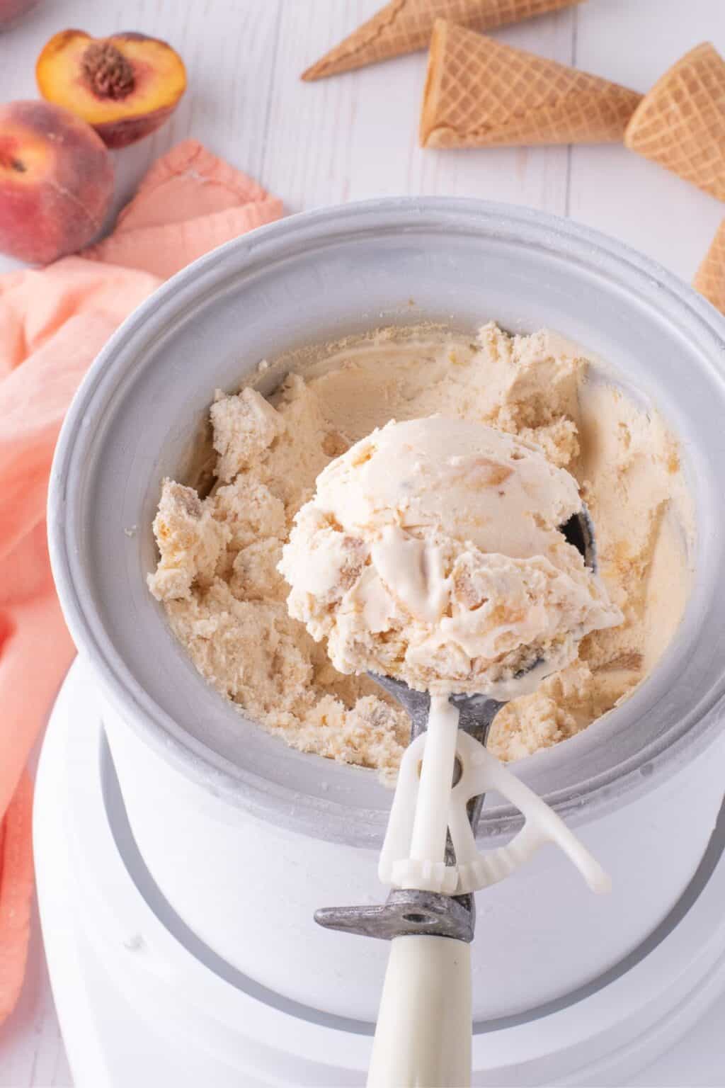 Homemade Peach Ice Cream Recipe | Everyday Family Cooking