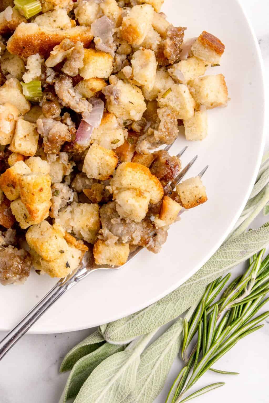 Easy Sage and Sausage Stuffing | Everyday Family Cooking