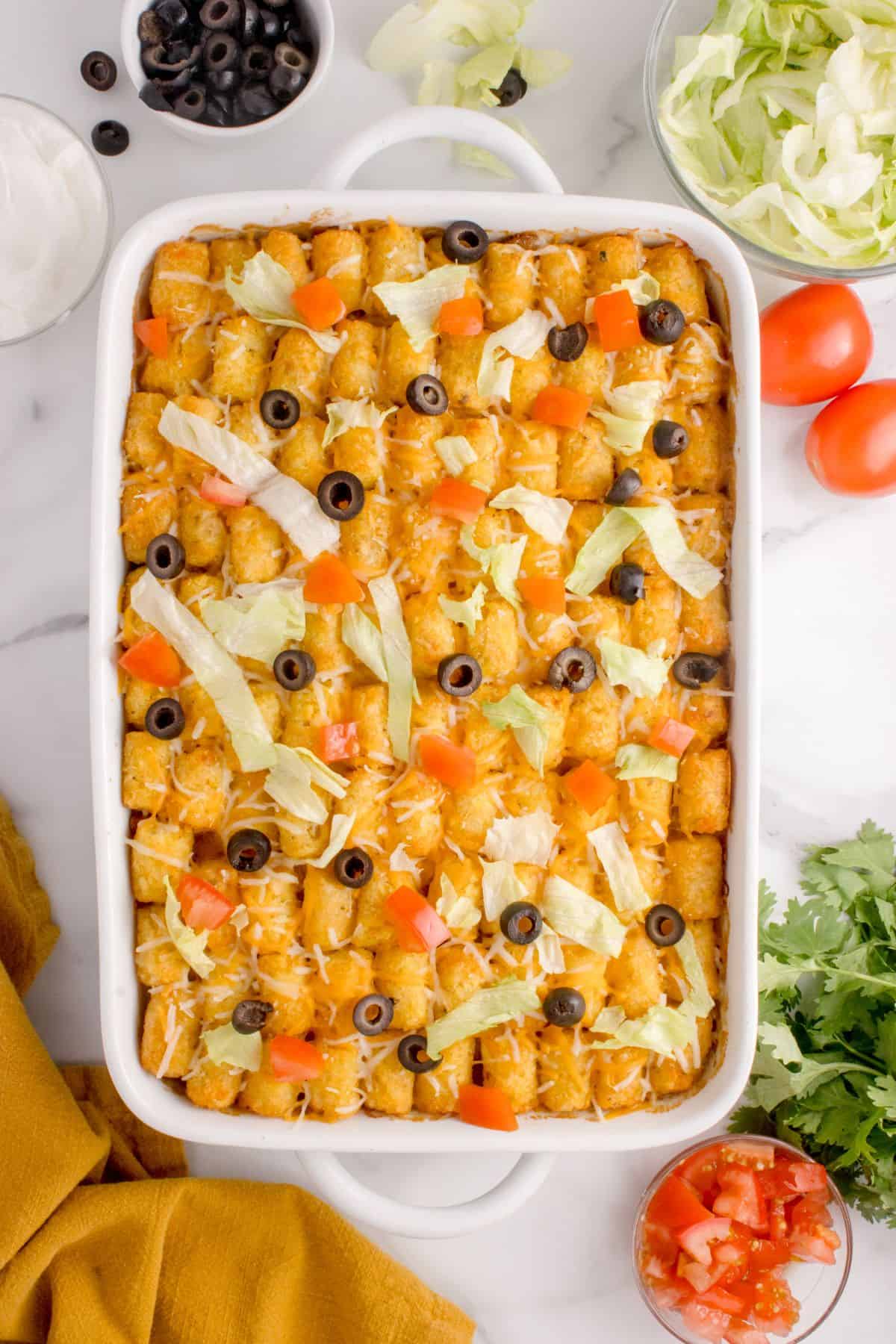 Easy Taco Tater Tot Casserole | Everyday Family Cooking