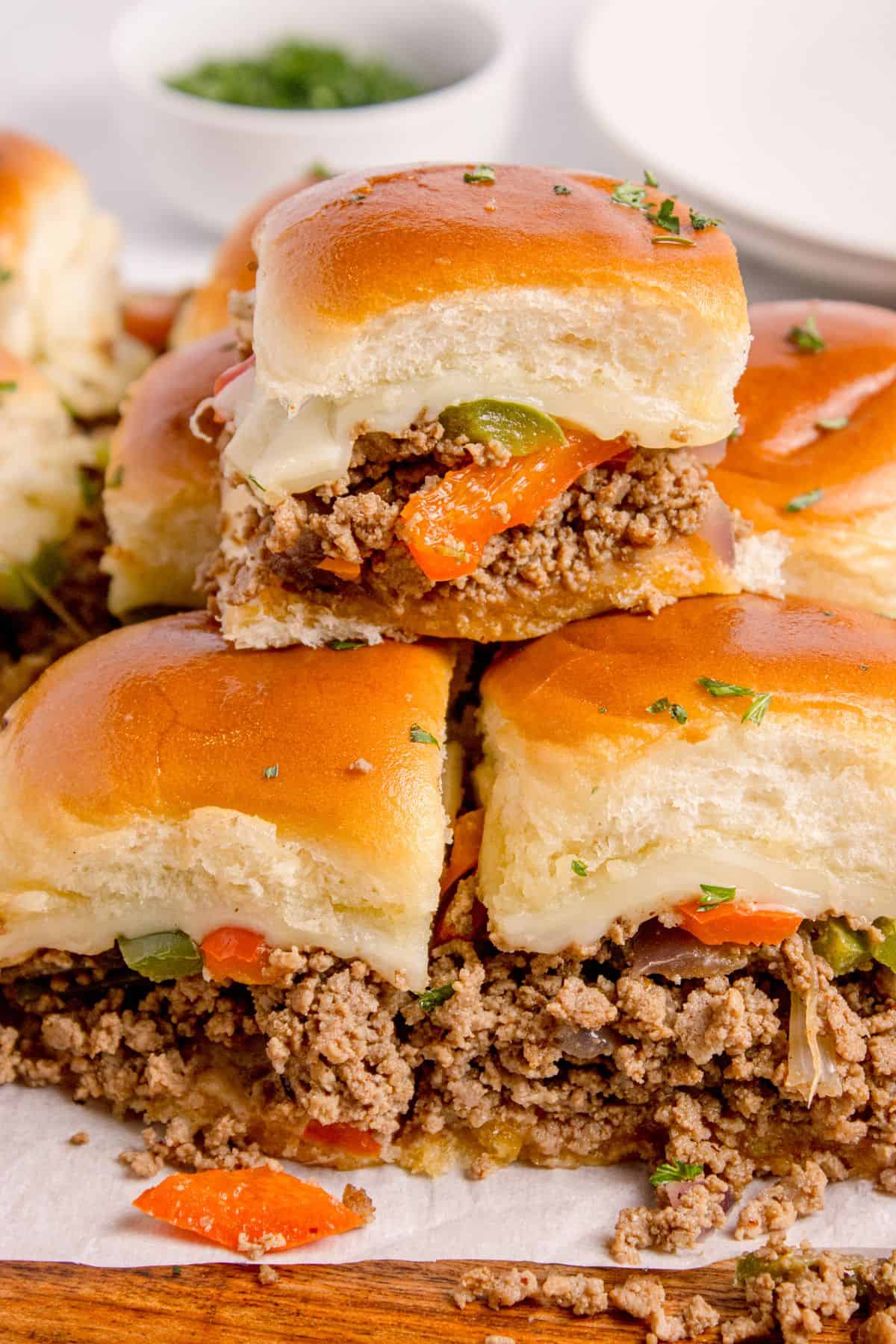 Easy Philly Cheesesteak Sliders | Everyday Family Cooking