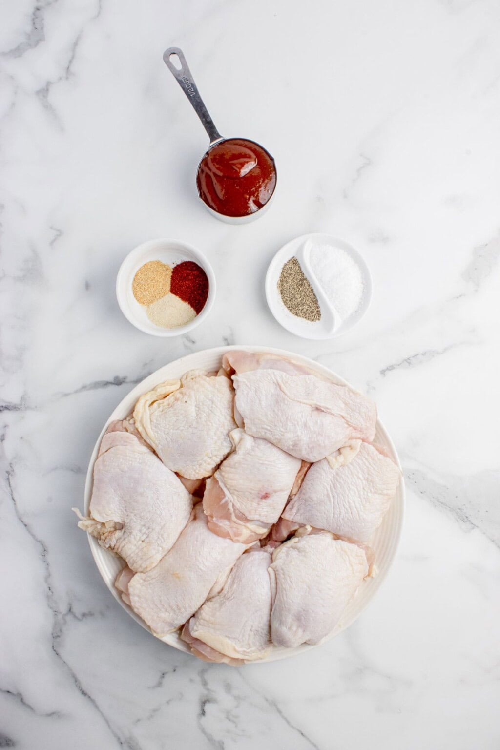 Sticky Baked BBQ Chicken Thighs (One Sheet Pan!)