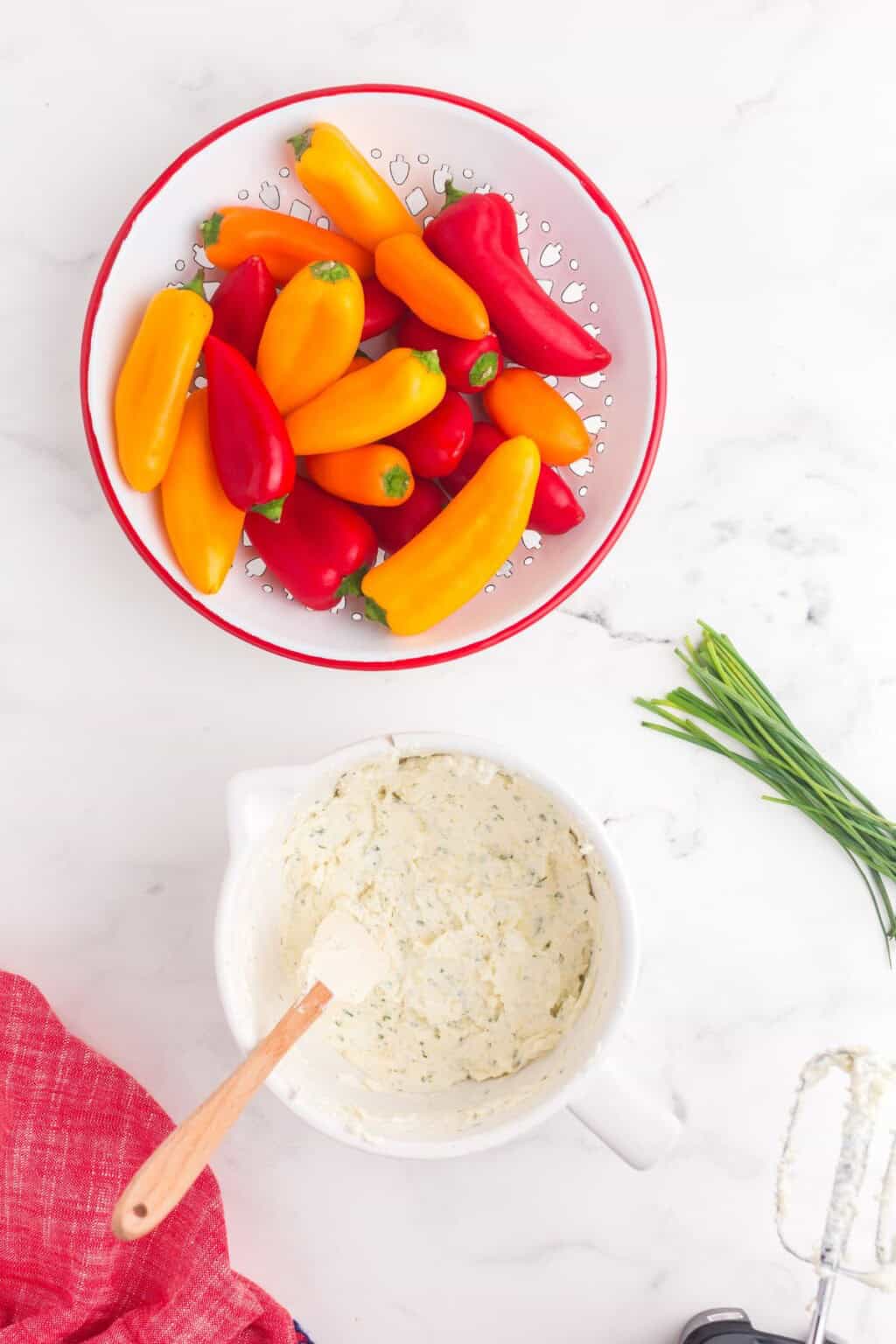 Cheesy Cream Cheese Stuffed Peppers - Easy Appetizer!
